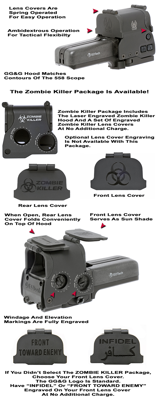 EOTech 558 Lens Covers | EOTech 558, GG&G Tactical Accessories